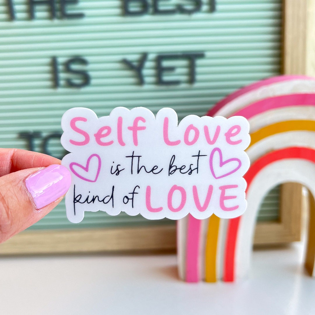 Pink Self Love Sticker, Cute Mental Health Sticker, Self Love ...