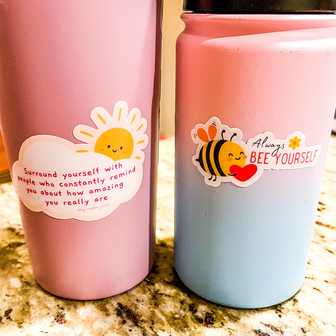 Positive Sticker Cute Bee Sticker Be Yourself Waterproof - Etsy