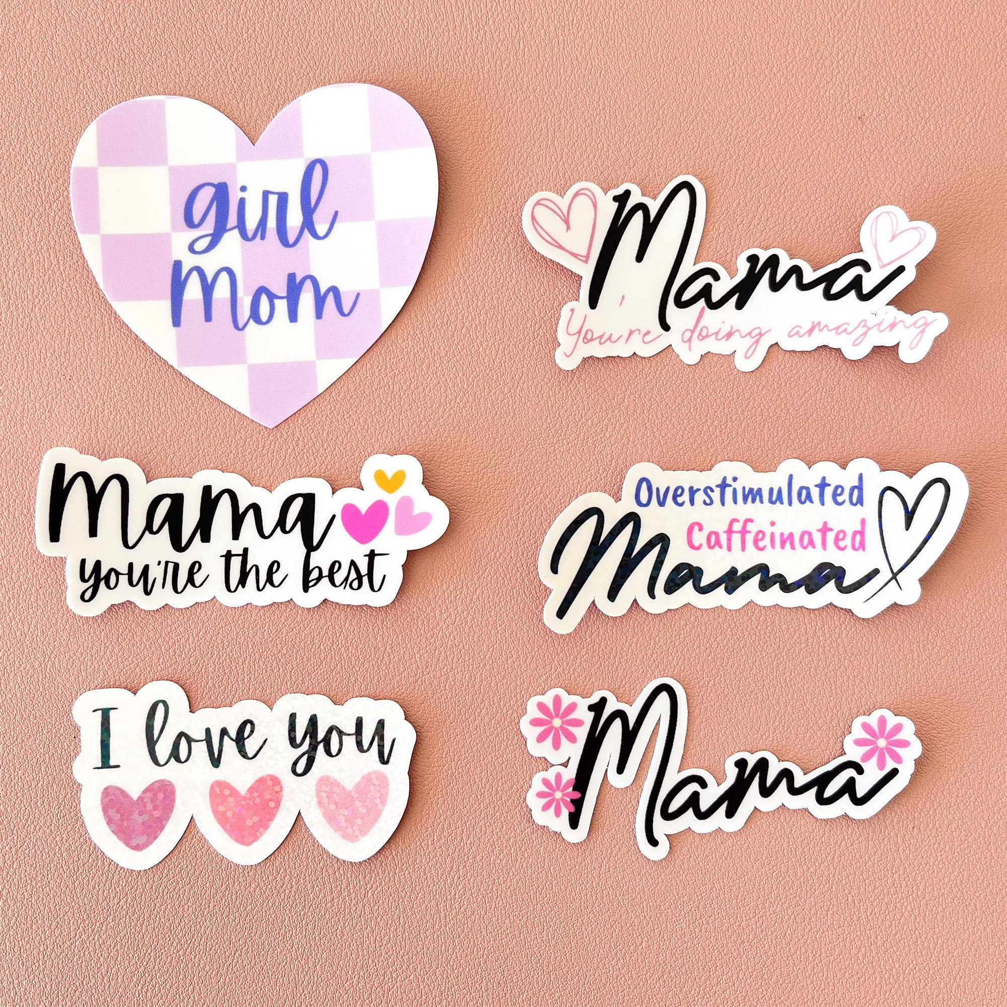 Overstimulated Moms Waterproof Sticker, Caffeinated Mama Decal, Mama ...