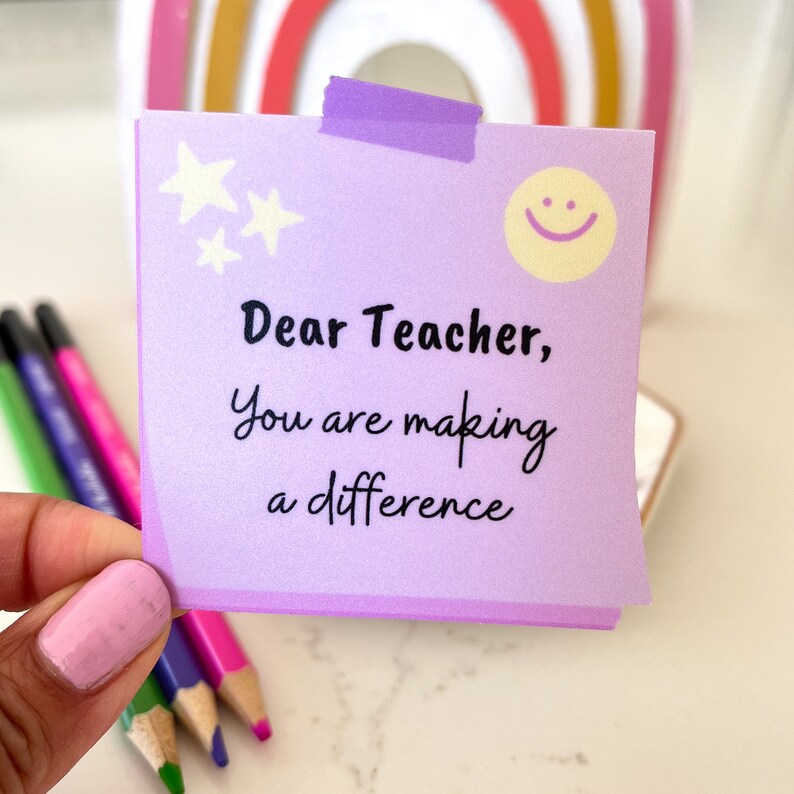 Cute Teacher Appreciation Week Sticker, Motivational Teacher Waterproof ...