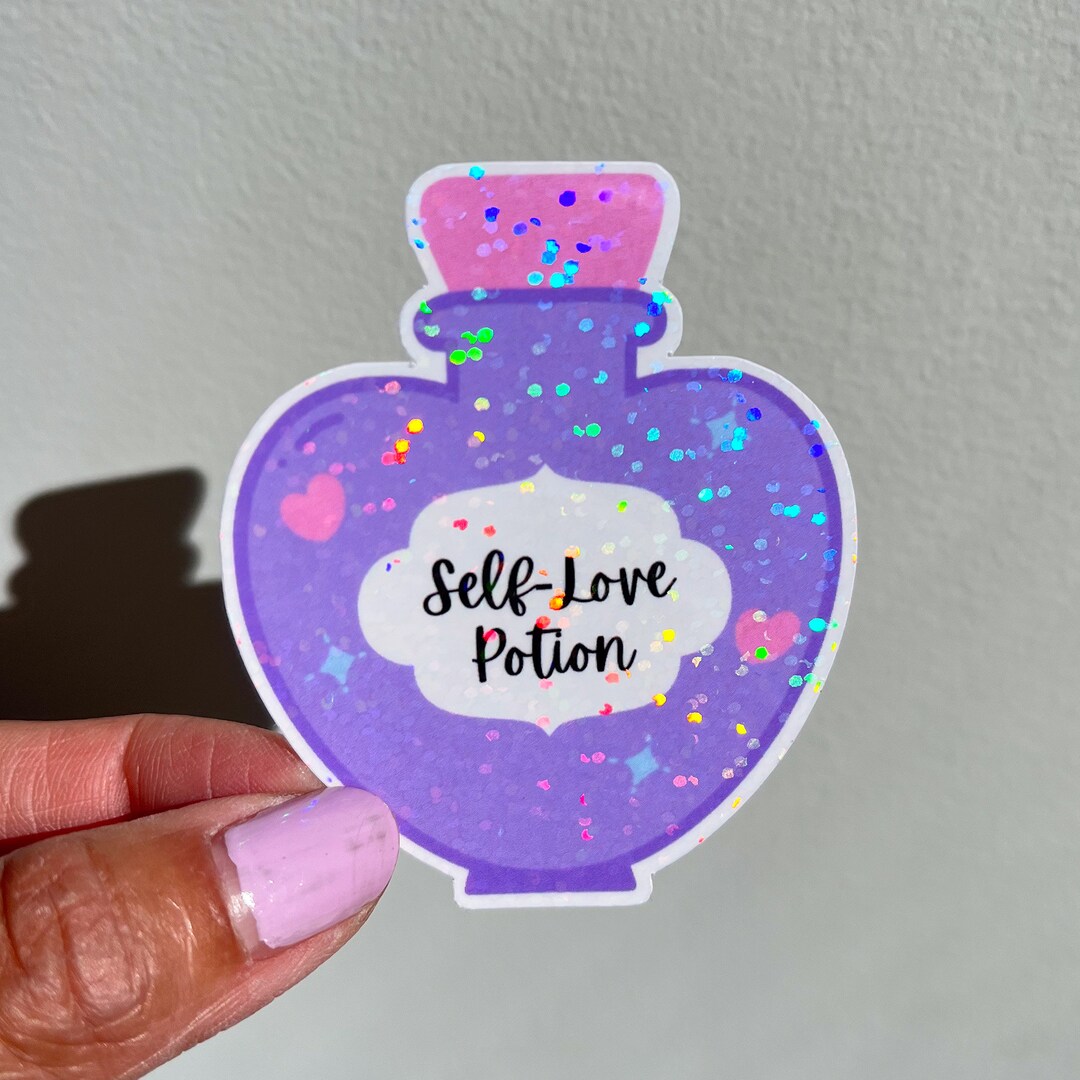 Self-love Waterproof Sticker Holographic Mental Health Decal ...
