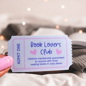 Book Lovers Club Sticker Holographic Bookish Sticker for Readers, Book ...