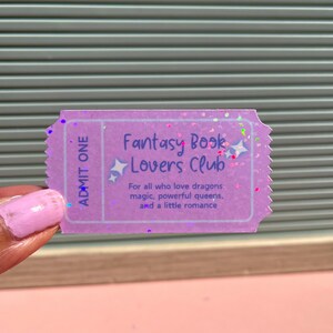 Fantasy Book Lovers Club Sticker, Romantasy Girlie Sticker, Bookish ...