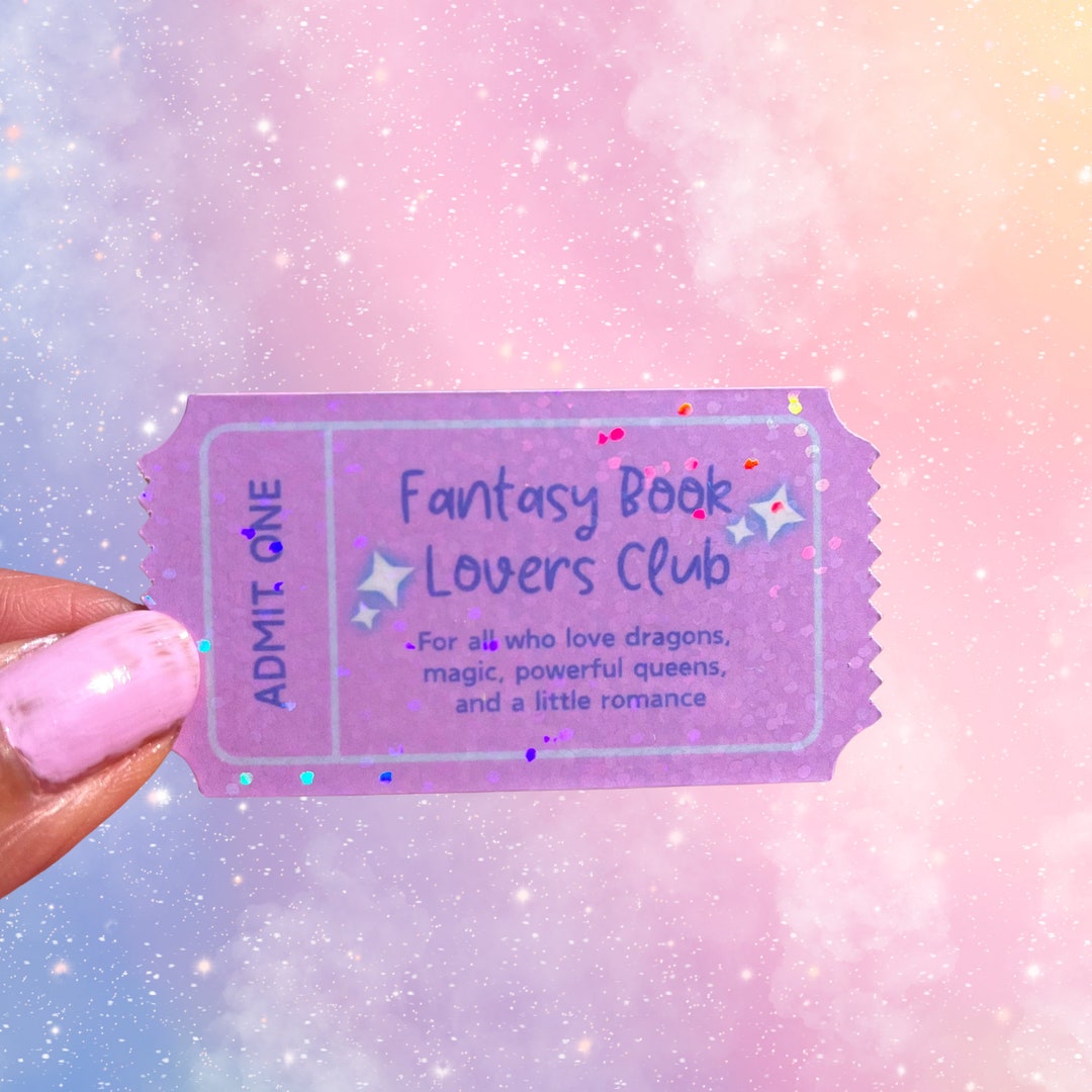 Fantasy Book Lovers Club Sticker, Romantasy Girlie Sticker, Bookish ...