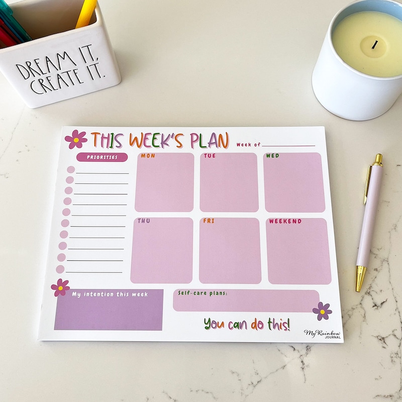 Weekly Planner Pad - Etsy