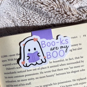 Book Loving Ghost Magnetic Bookmark | Cute Bookish Ghostie Bookmark ...