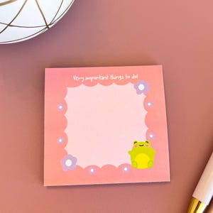 Cute Kawaii Frog Sticky Notes, Froggie Memo Notepad, Motivational ...