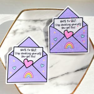Affirmation Note to Self Sticker, Cute Mental Health Sticker, Self Love ...