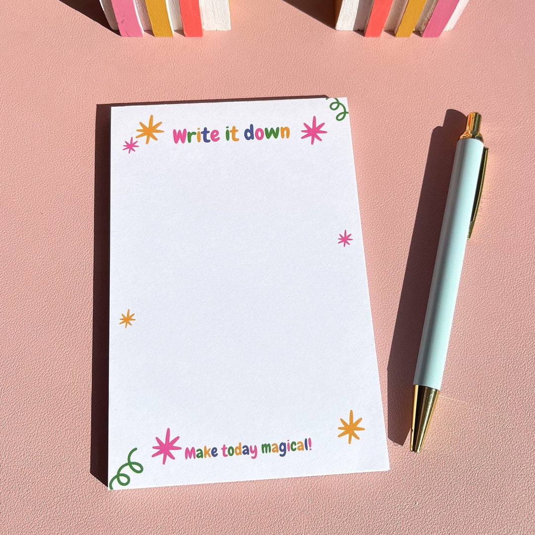 Make Today Magical Small Notepad, Cute To-do List With Positive Message ...