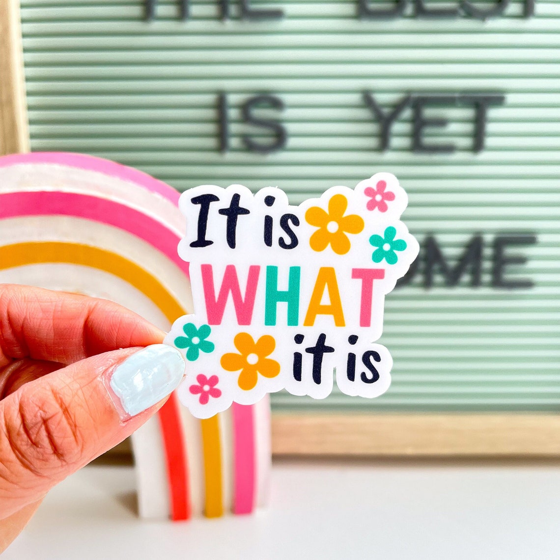 It is What It is Sticker Mental Health Sticker Happy - Etsy