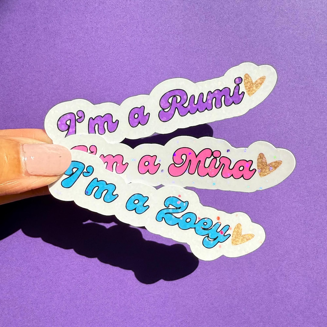 Kpop Demon Hunters Holographic Bias Stickers, Huntrix Sticker Pack ...