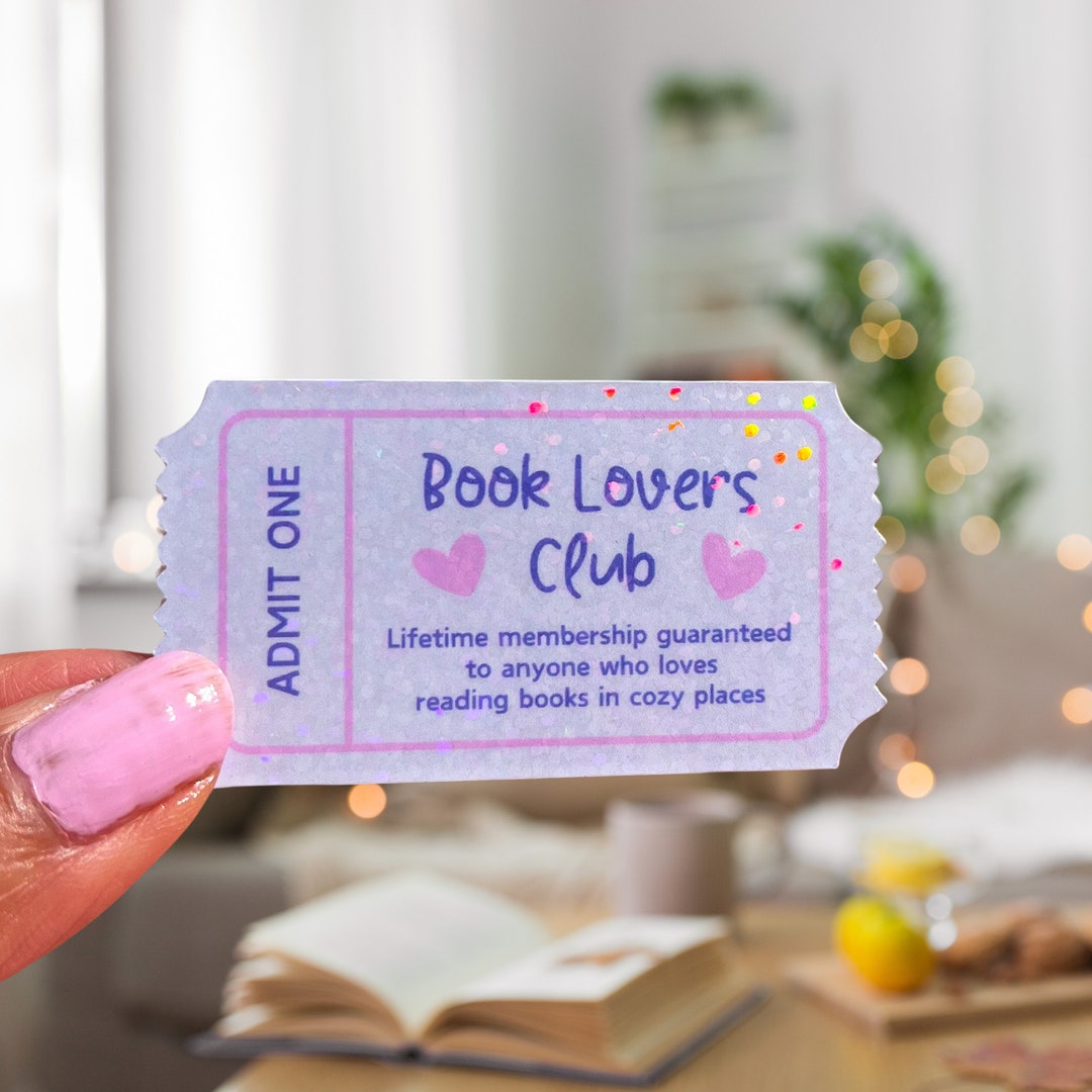 Book Lovers Club Sticker Holographic Bookish Sticker for Readers, Book ...