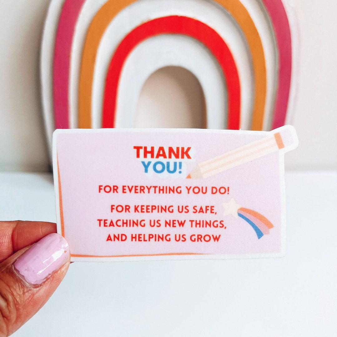 Teacher Appreciation Sticker, Positive Message Waterproof Sticker ...