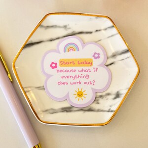 Cute Affirmation Sticker, What If It All Works Out Waterproof Decal ...