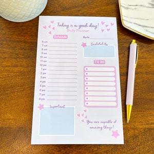 Planner Pad Daily Notepad, Cute Stationery Motivational Planner Pad for ...