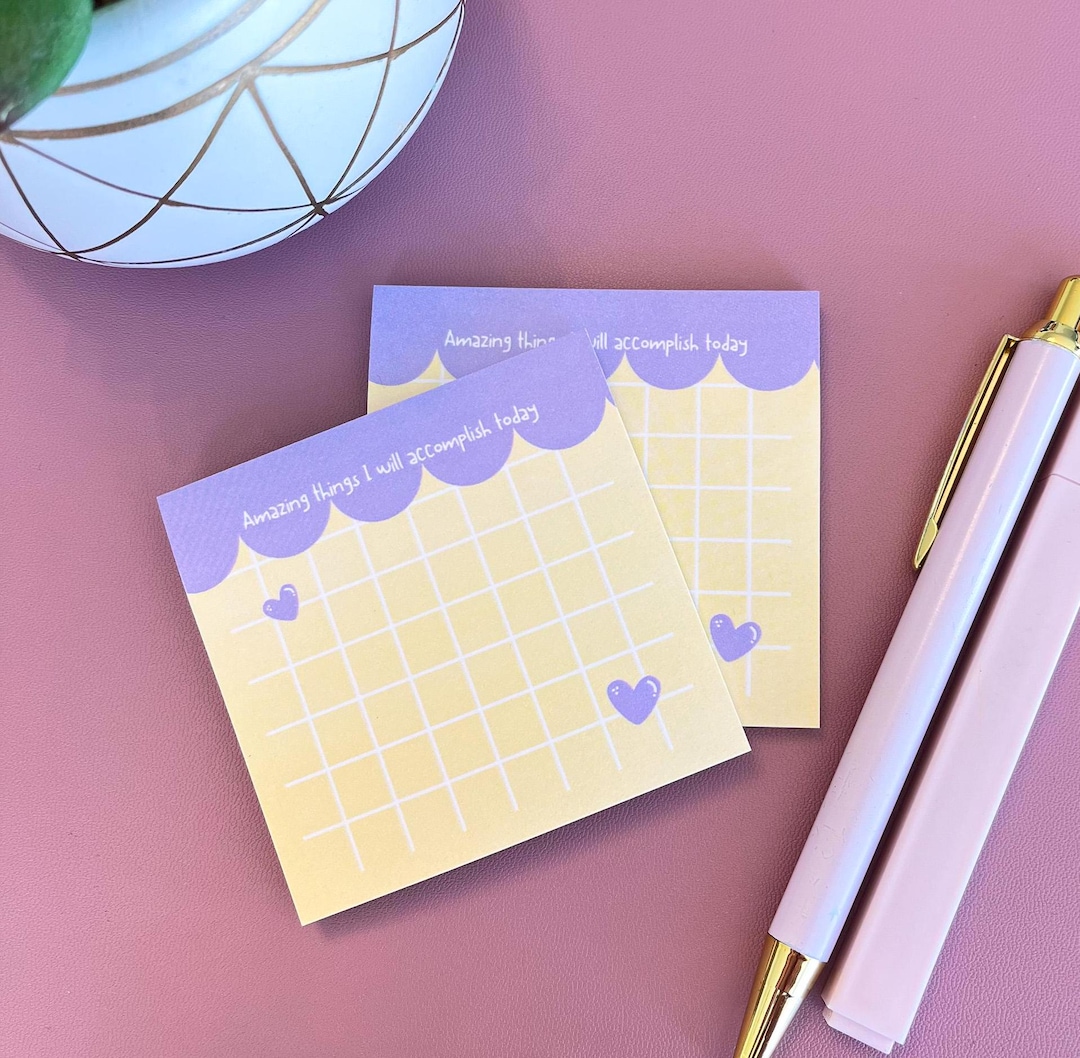 Sticky Notes Note Pad, Cute Kawaii Stationery Gift for Her, Mental ...