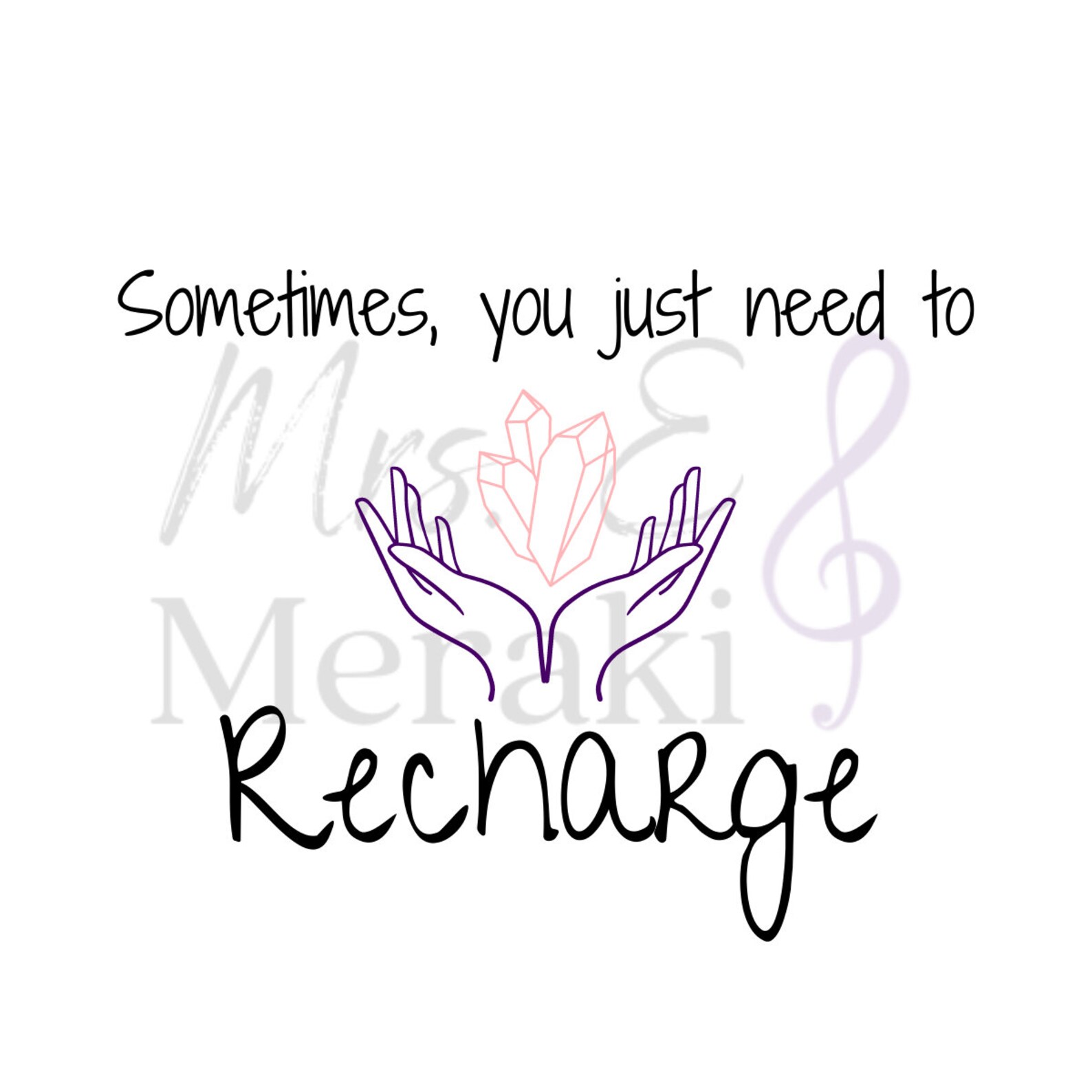 Recharge SVG for Crystal Lovers - Etsy