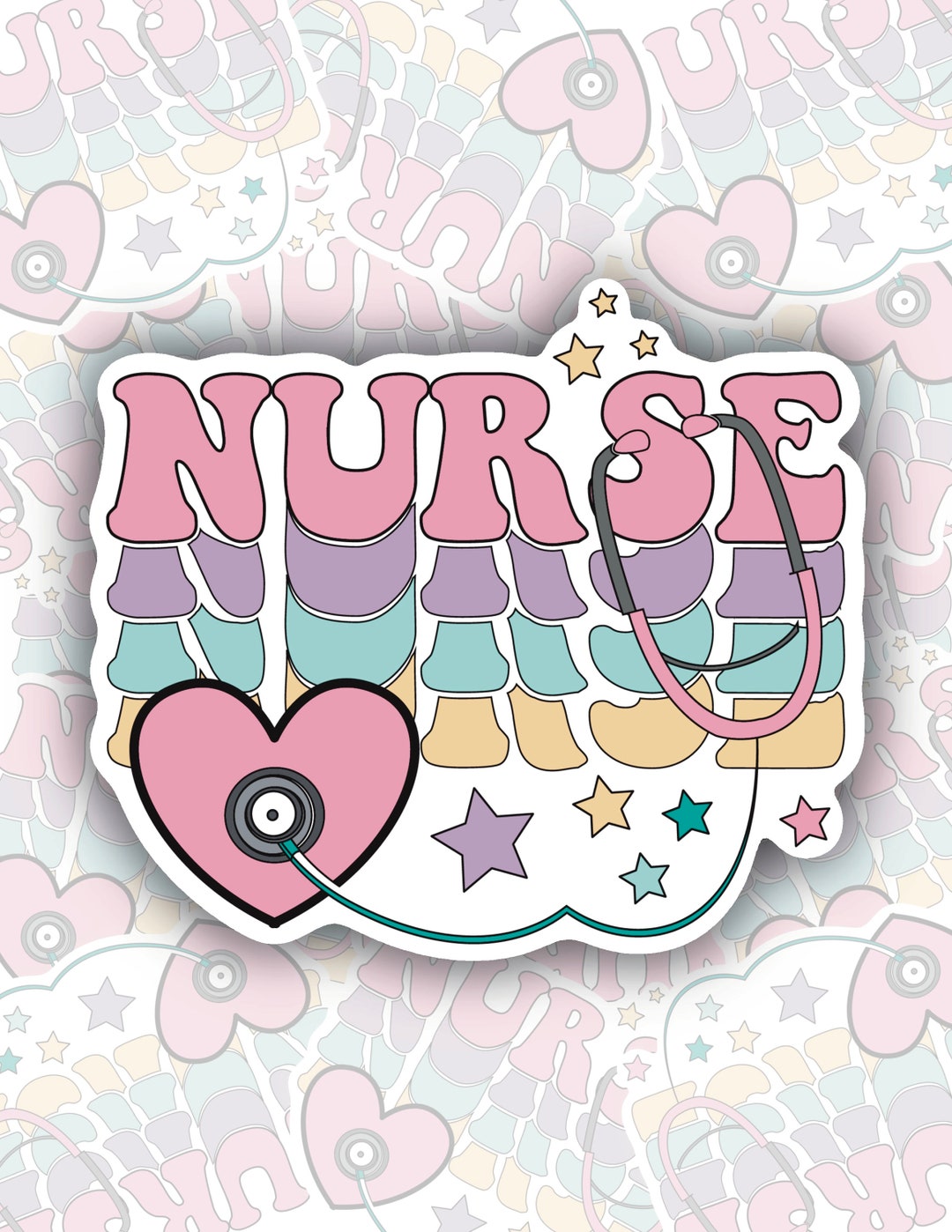 Retro Stacked Nurse - Dark Humor Nurse Sticker - Nurse Sticker - Nurse ...