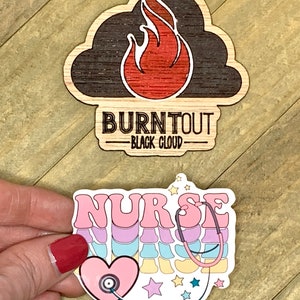 Retro Stacked Nurse - Dark Humor Nurse Sticker - Nurse Sticker - Nurse ...