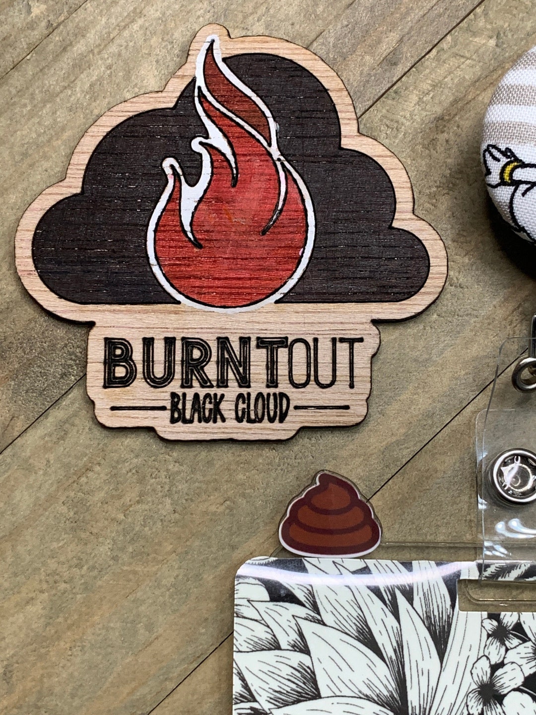 Cute Poop -badge Buddy -badge Topper - Nurse Gift - Nurse Humor - Badge ...