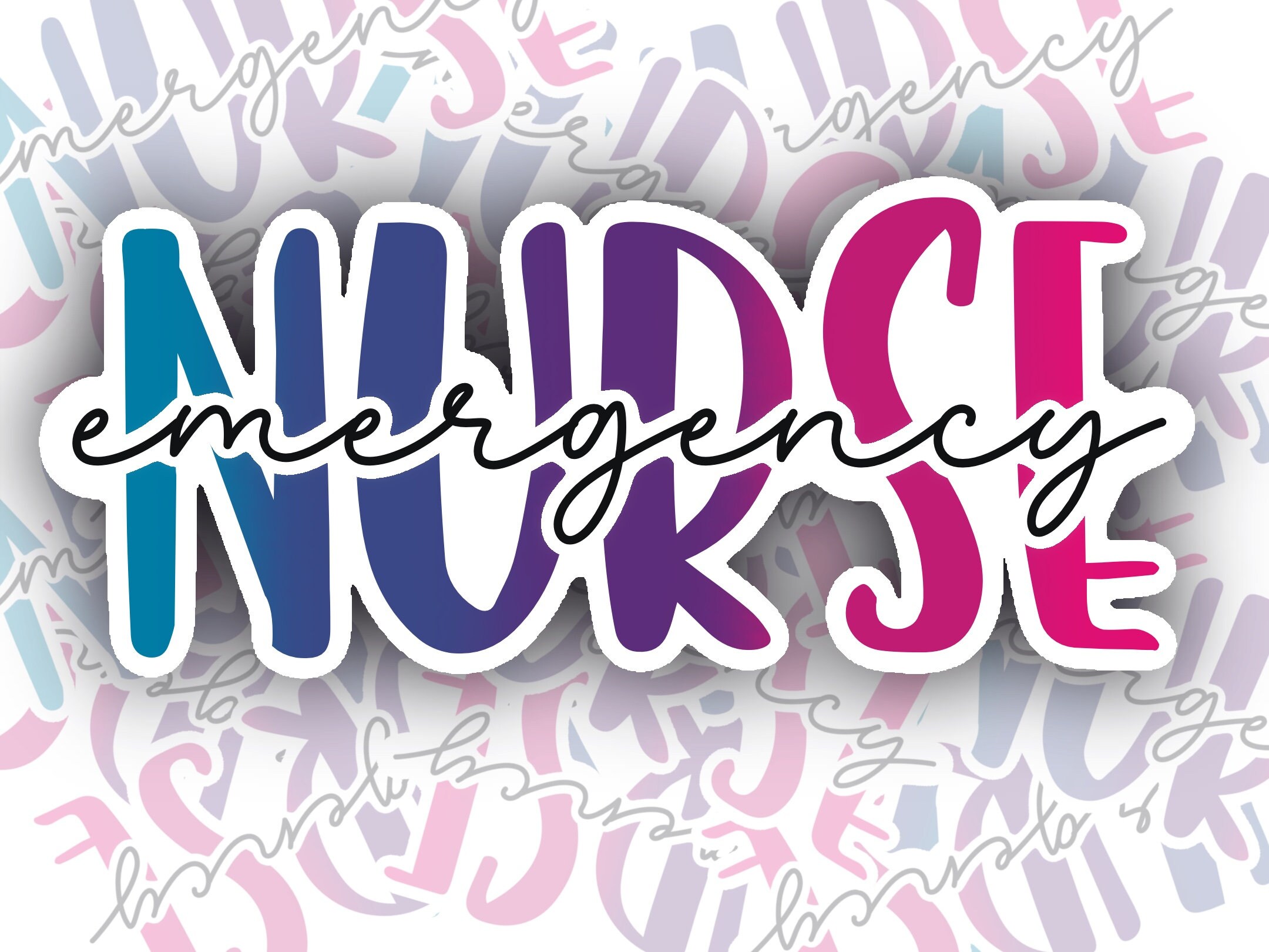 Colorful Nurse Sticker Nurse Specialty Sticker Nurse Sticker Nurse Gift ...