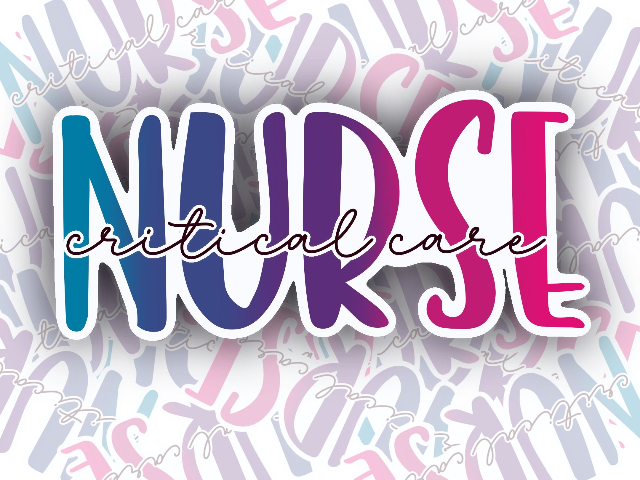 Colorful Nurse Sticker Nurse Specialty Sticker Nurse Sticker Nurse Gift ...