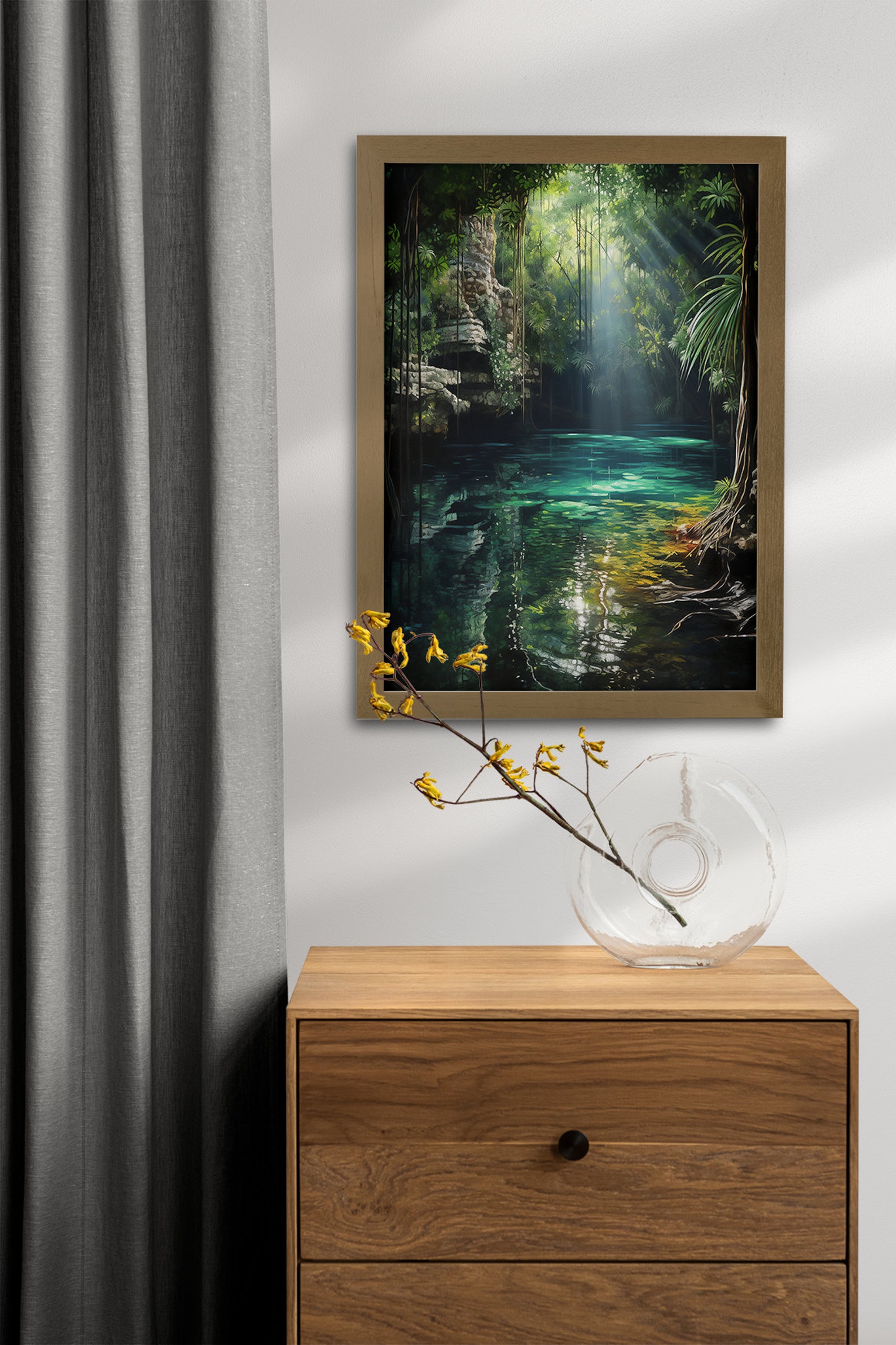 Rainforest, Cenote Art, Digital Download, Rainforest Decor, Wall Decor ...