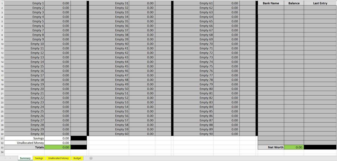 Excel Budget Software - Based on the Tried and True Envelope Budgeting ...