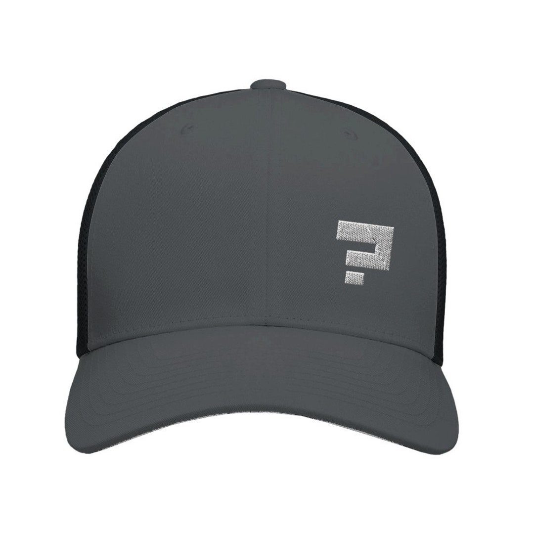 Tipper Hat 6-panel Trucker Cap | Flexfit 6511 Charcoal Black Mesh ...