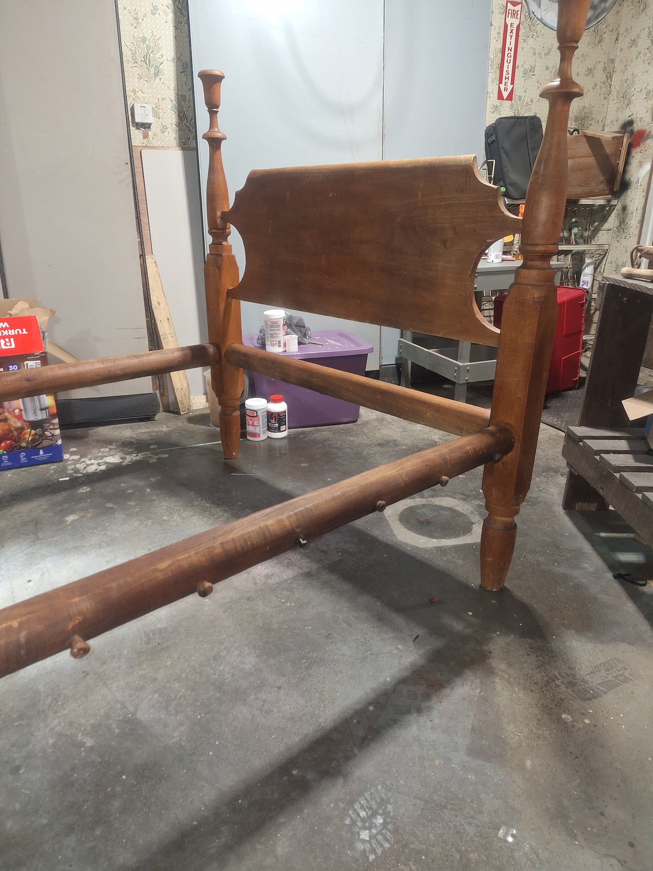 Antique 1800's Maple 4 Post Bed Frame - Etsy