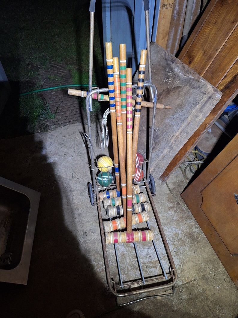 Vintage Croquet Set - Etsy
