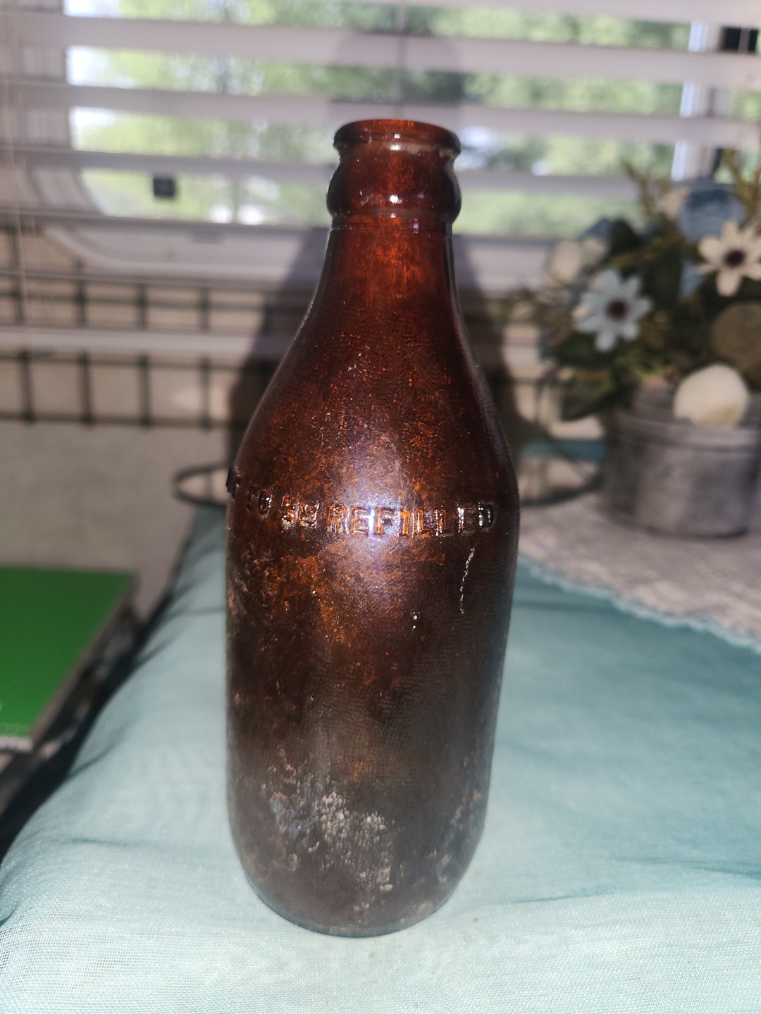Vintage Amber Ball Bottles - Etsy
