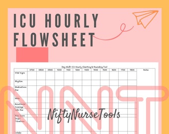 Basic Hourly Rounding and Charting Tool for Nurses - Digital Download ...