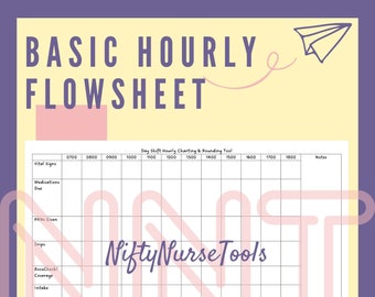 ICU Hourly Rounding and Charting Tool for Nurses - Digital Download - Etsy