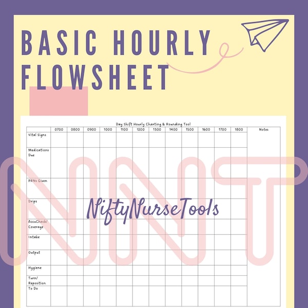 Hourly Rounding Template - Etsy