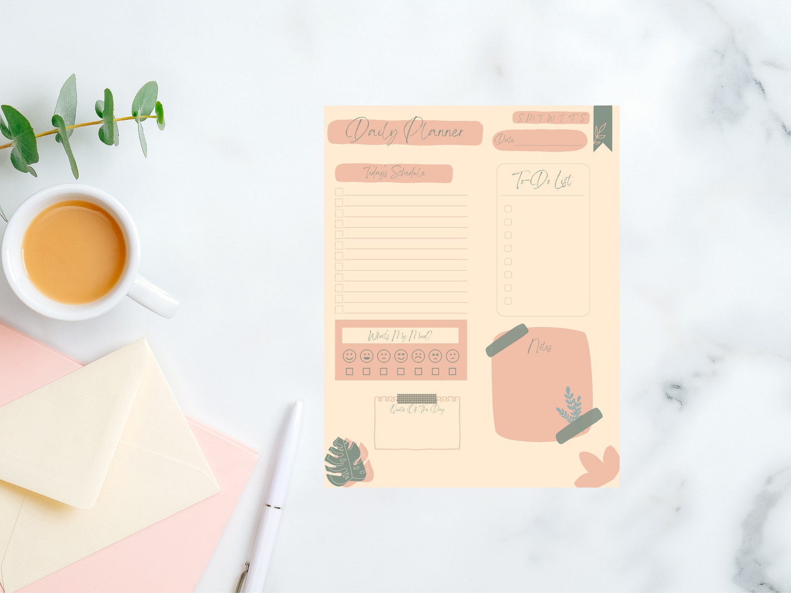 Minimalist Digital Planner Daily Planner Template Goodnotes - Etsy