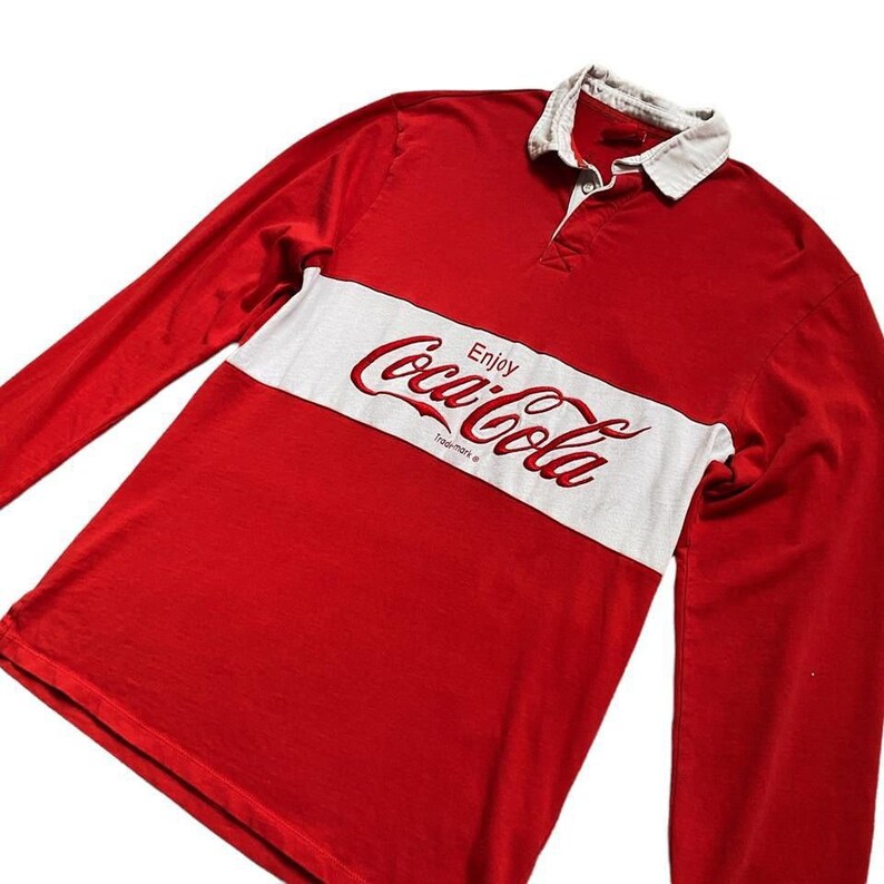 Urban Outfitters Coca-cola Rugby Polo Shirt - Etsy