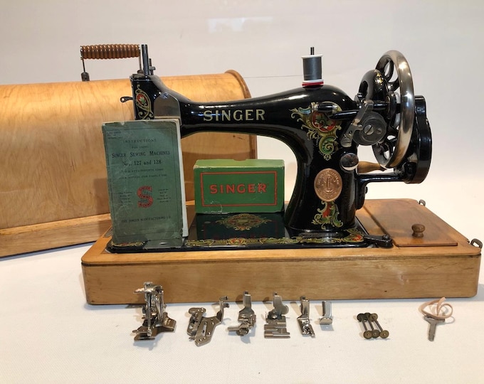Beautiful Vintage 1919 Singer 128 With Lavencedora Decals #14 Hand ...