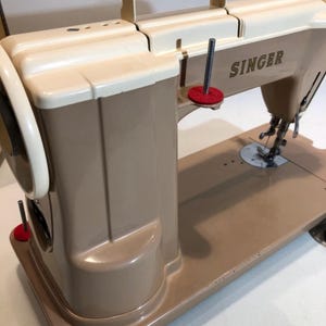 Vintage Singer 301A Light Brown Oyster White Short Bed Slant Sewing ...