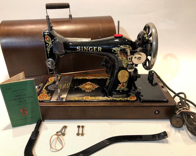 Very Nice 1924 - 36 Singer 127/128 Sewing Machine With Lavencedora ...