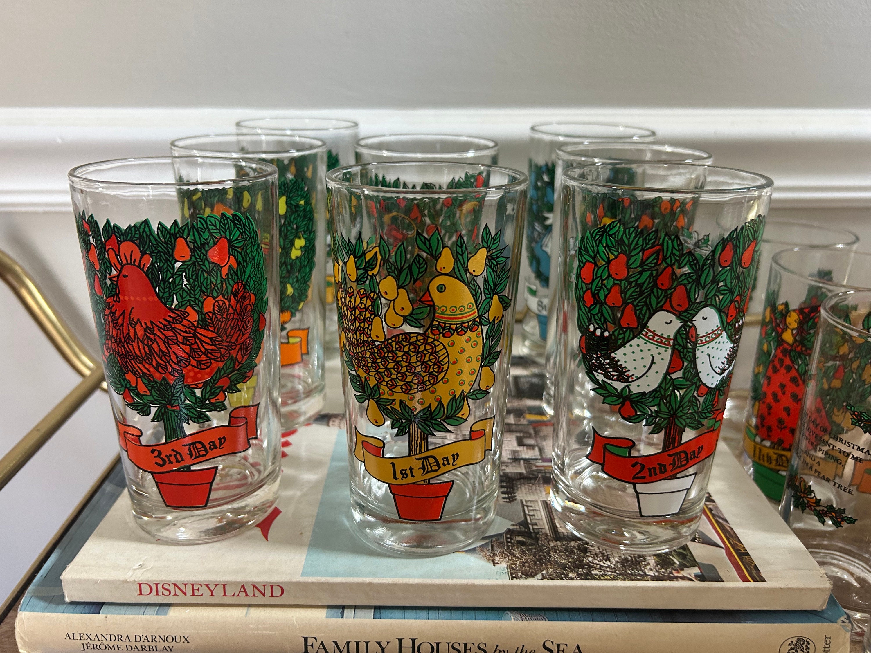 Vintage Twelve Day of Christmas Glass Set - Etsy