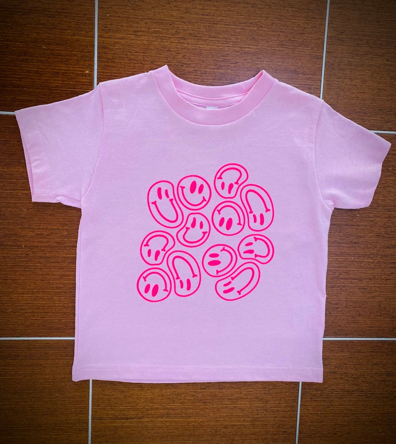 Smiley Faces T-shirt, Girls, Aesthetic, Cute, Matching T-shirts ...