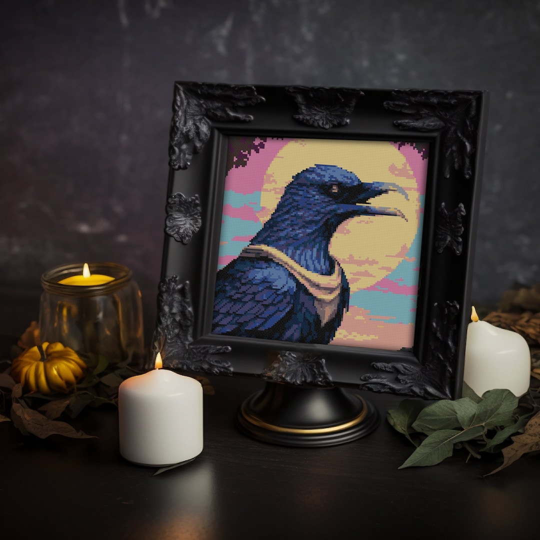 Old Mage Crow, Magical Raven, Elden Corvid, Warlock, Witchcraft, Gothic ...