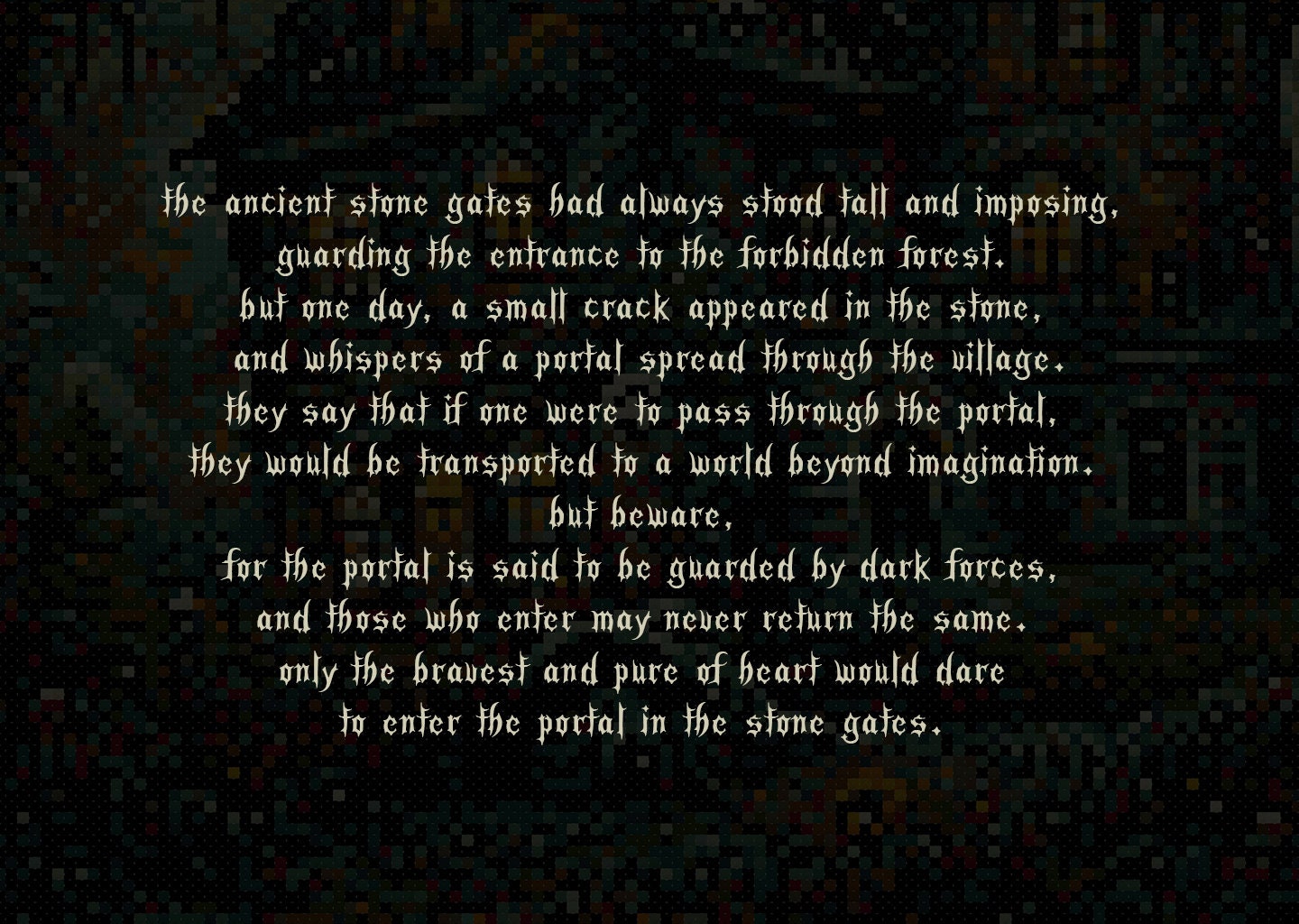 Ancient Stone Portal, Gateway Arch, Runes, Trees, Realm Entrance ...