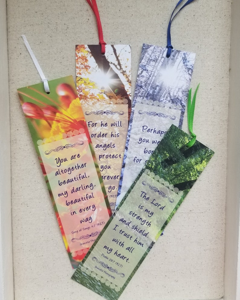 Bible Verse Bookmarks - 4 Piece Set - Etsy