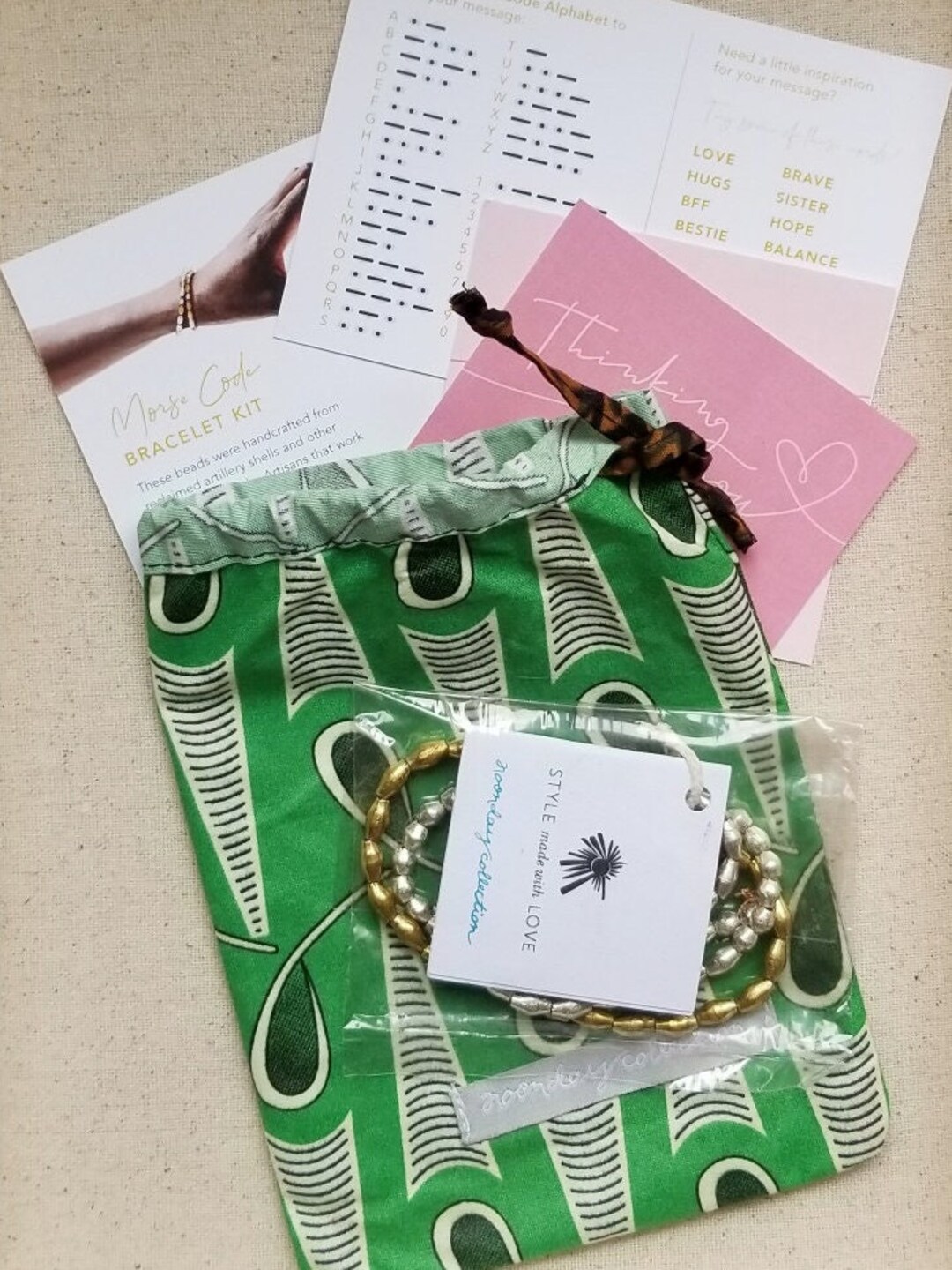 Noonday Collection Morse Code Bracelet Kit - Etsy