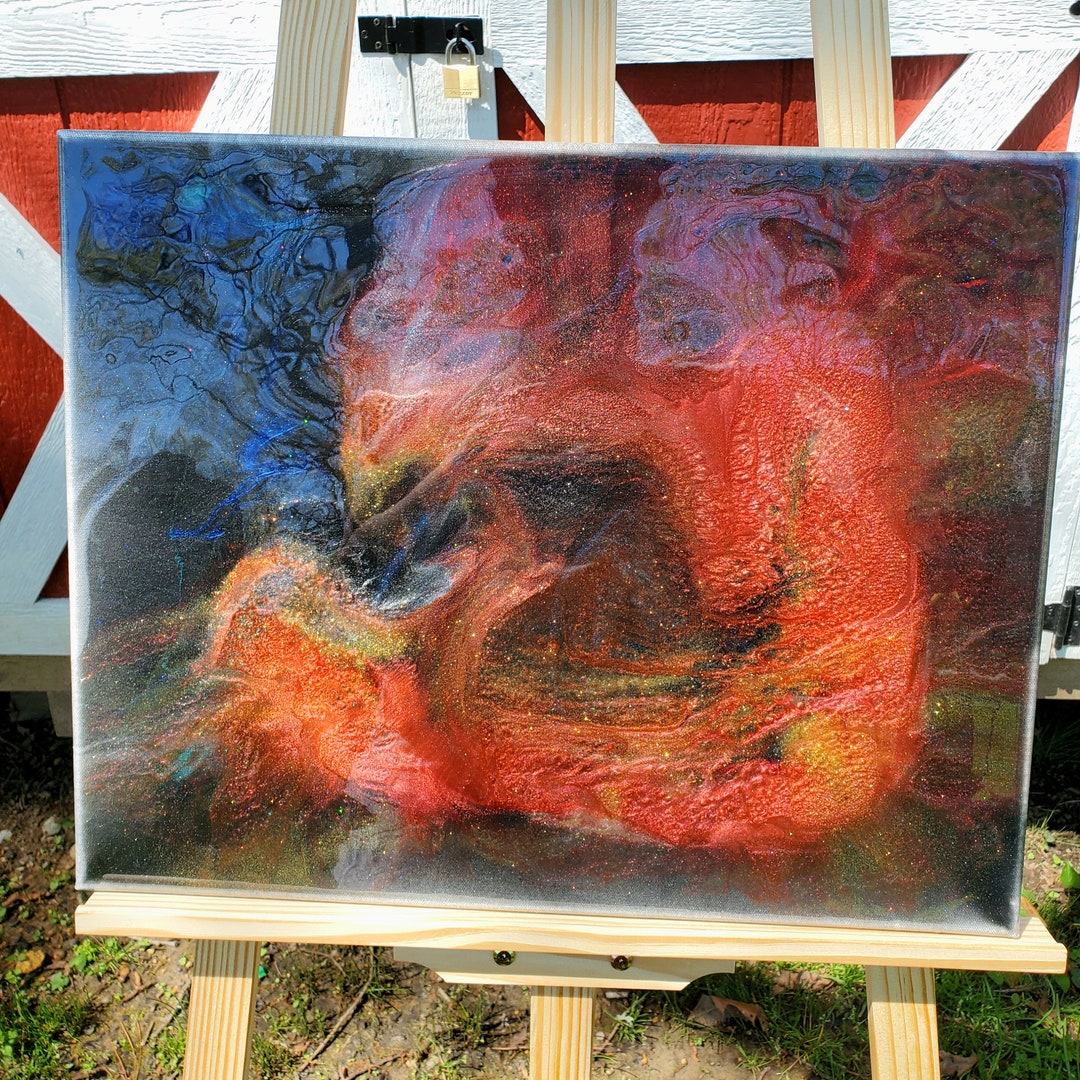 Fire Nebula Resin Painting - Etsy