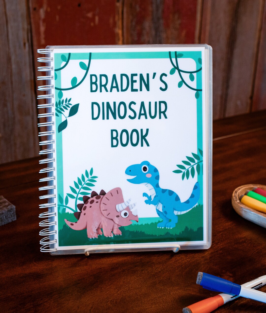 Personalized & Colorful Dry Erase Child's Work Book * Activity Book ...