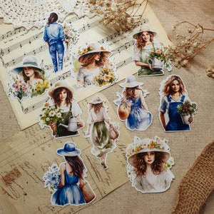 Stickers | Spring Girl Stickers | Spring Theme Stickers | Girl Stickers ...