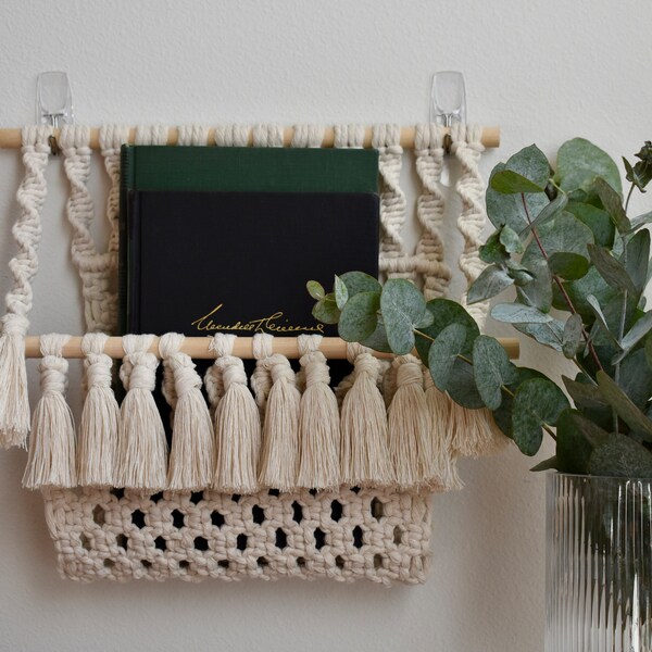 Macrame Book Shelf - Etsy